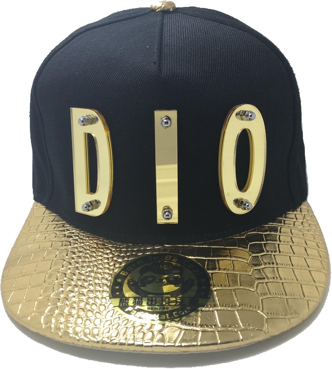 DIO HAT in Black with Gold Brim at Amazon Men’s Clothing store