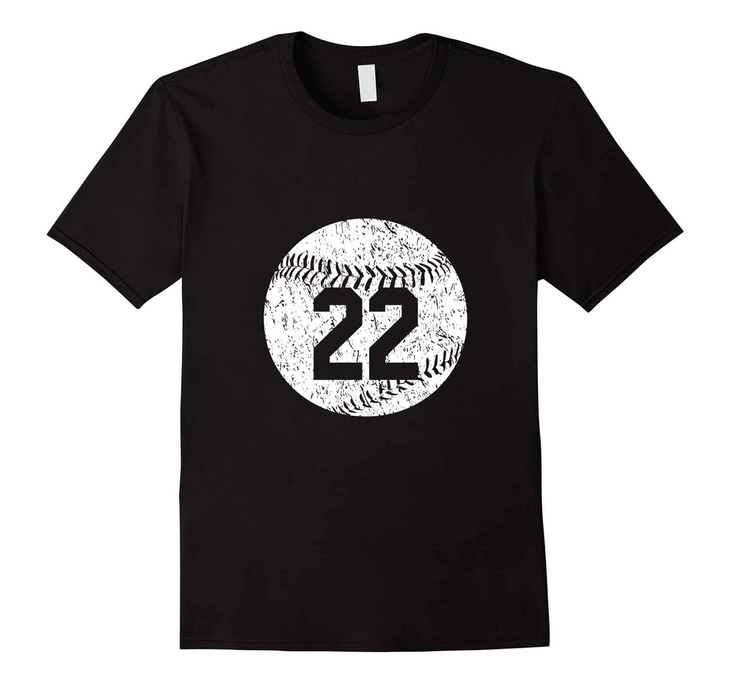 Baseball Jersey Number 22 T Shirt Distressed Look-PL – Polozatee