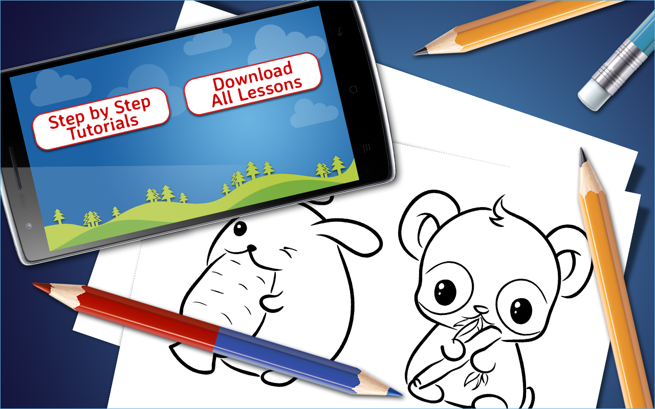 Amazon.com: How to Draw Kawaii step by step Drawing App : Apps & Games