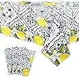 Amazon.com: 3 Pcs Capri Lemon Tablecloths, Disposable Rectangle Blue ...