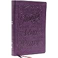 NKJV, Giant Print Center-Column Reference Bible, Verse Art Cover Collection, Leathersoft, Purple ...