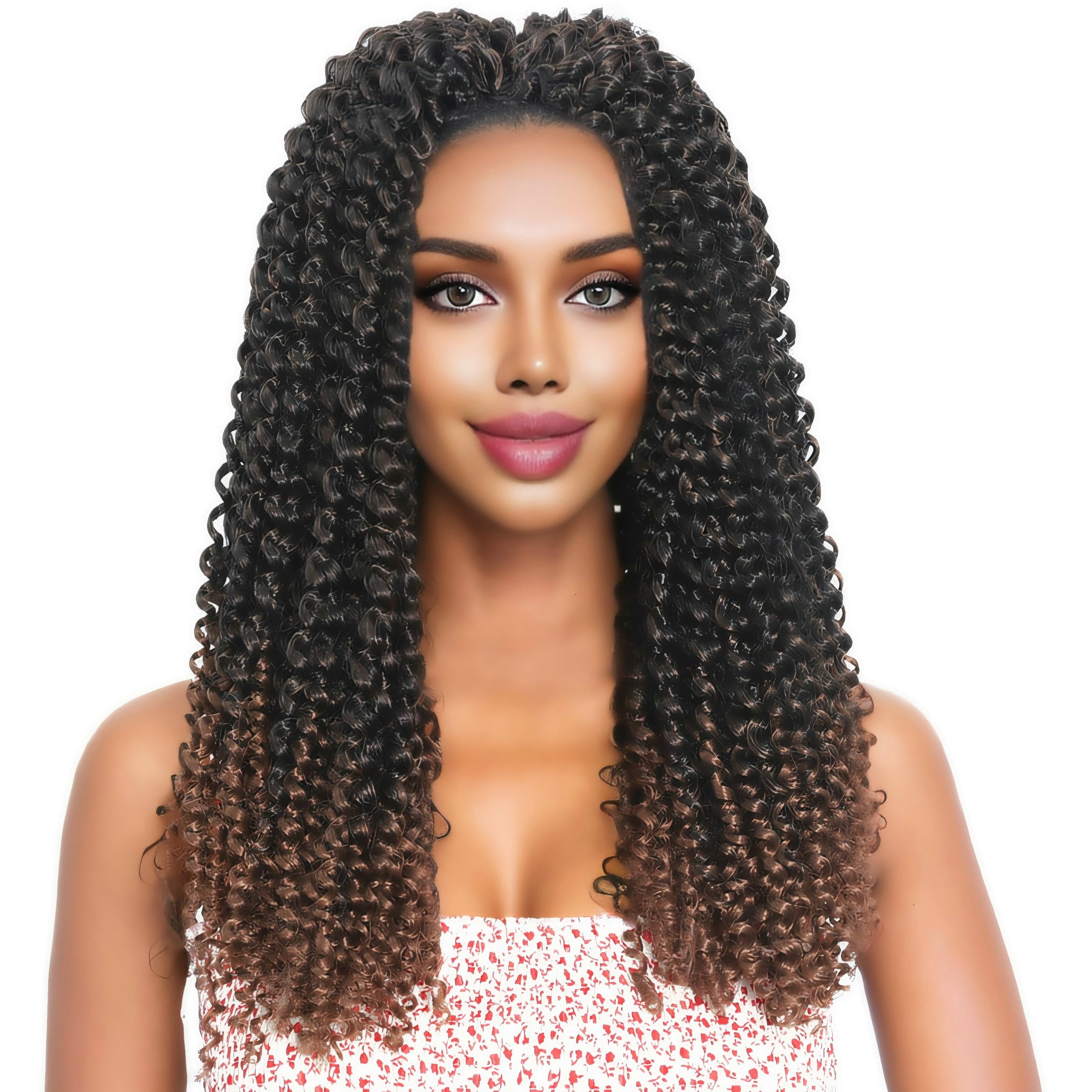 LECIPO Passion Twist Hair 18 Inch 7 Packs Pre Looped Water Wave Crochet ...