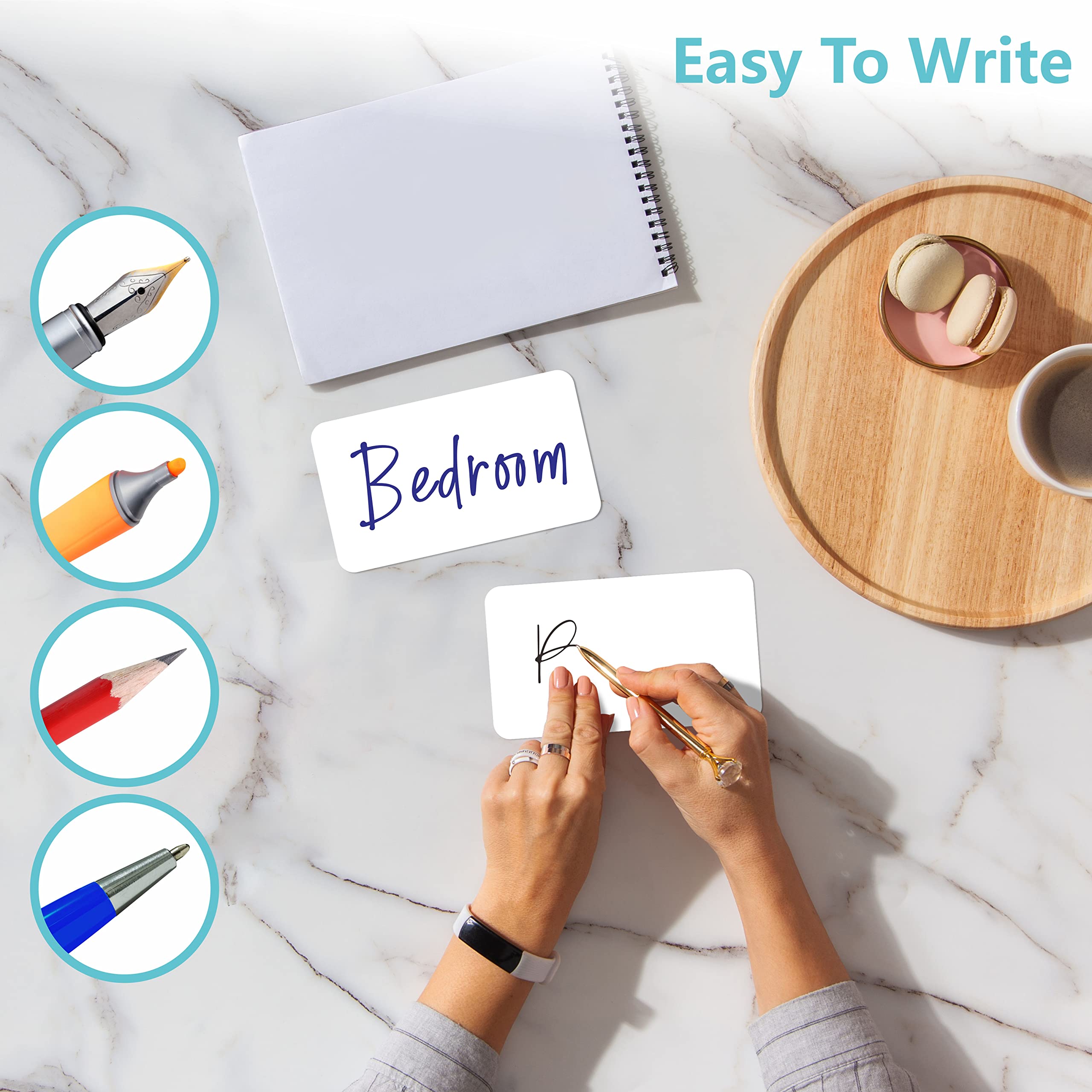 500 Blank Labels, Rectangular Color Code Label With Perforation Line ...