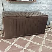 Amazon.com : KETER Marvel Plus 71 Gallon Resin Outdoor Box for Patio ...