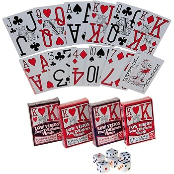 Amazon.com: Low Vision _ Super Big Numbers Playing Cards _ Bundle of 12 ...