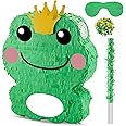 Amazon.com: Lewtemi 15'' x 12'' x 3'' Frog Piñata Set Frog Birthday ...