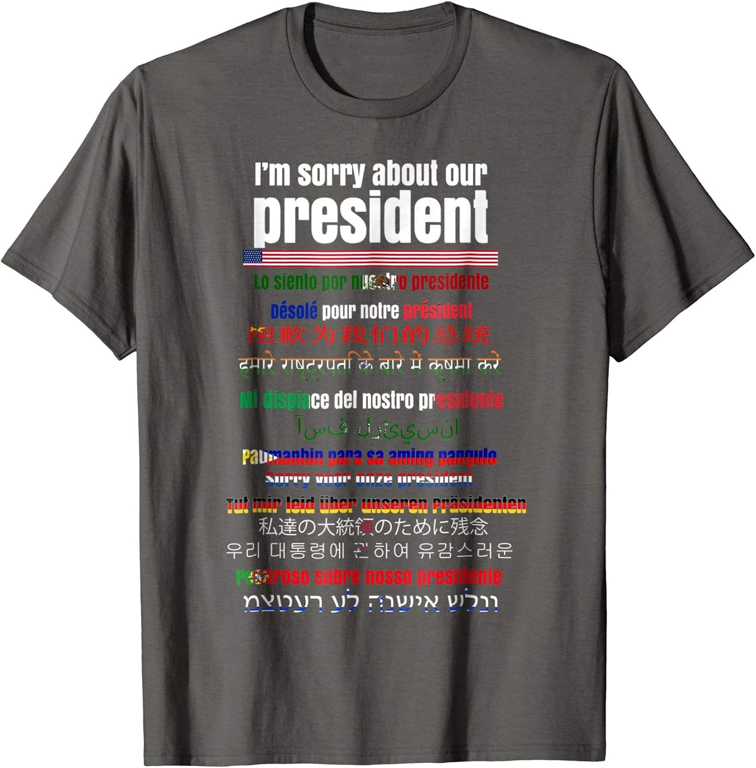 Amazon.com: Sorry About Our President Funny T-Shirt: Clothing