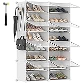Amazon.com: SONGMICS Shoe Rack, 10 Cubes Shoe Organizer with Doors, 40 ...