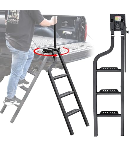 Aluminum Tailgate Step KEWISAUTO 45" Foldable Pickup Truck Tailgate ...
