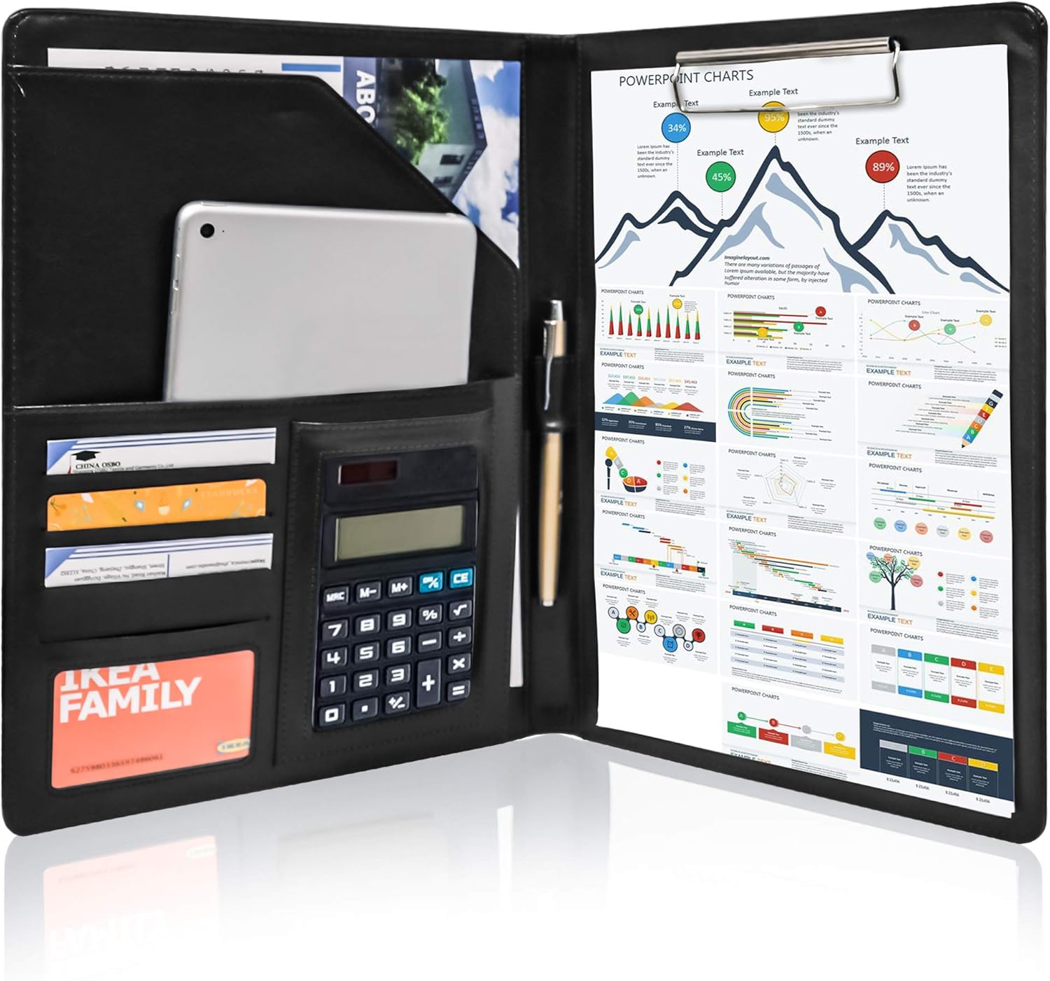 GraduatePro Portfolio Folder A4 Leather Document Paperwork Conference ...