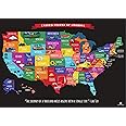 Amazon.com : Scratch Off Map of The United States Travel Map - Scratch ...