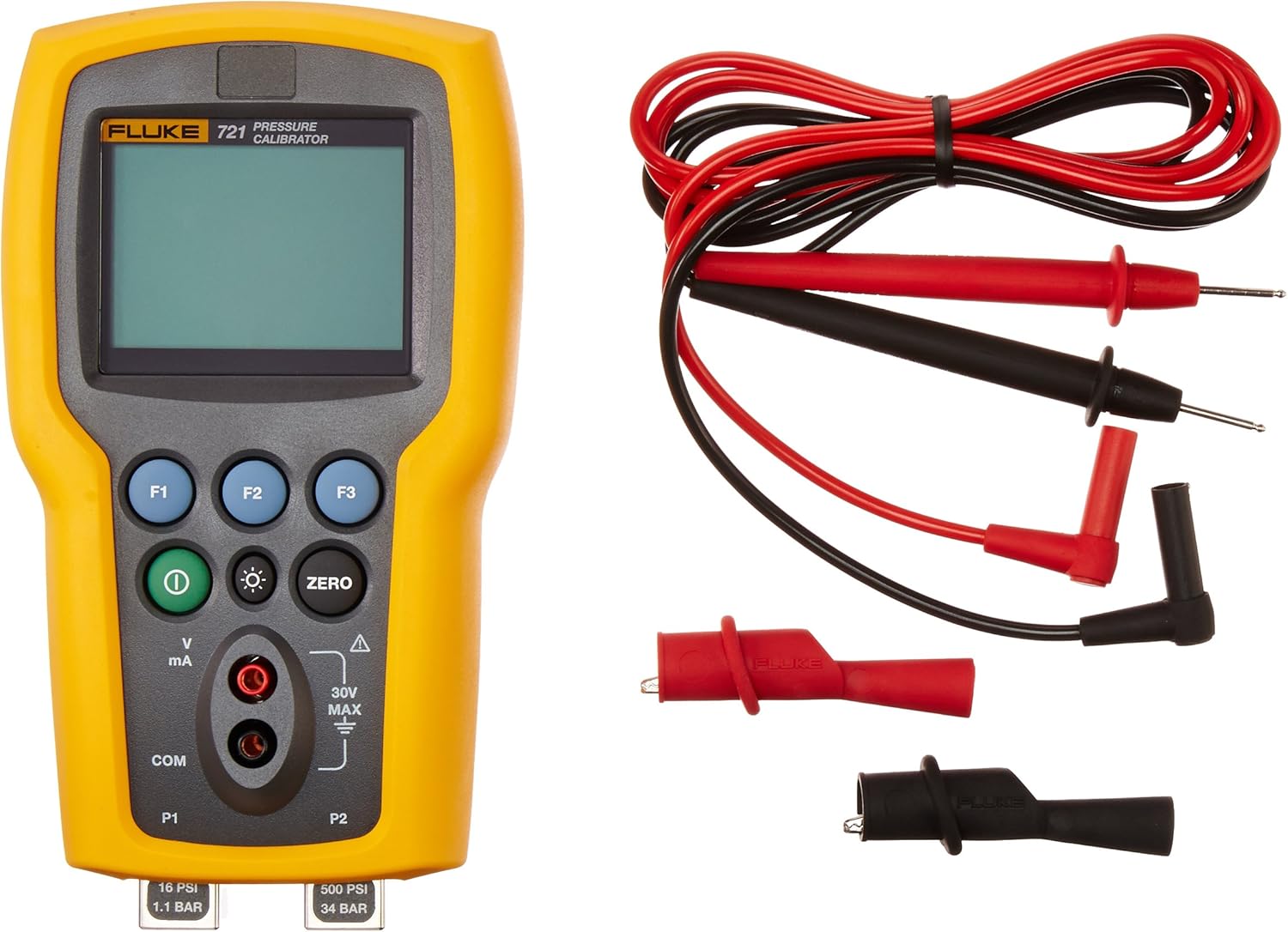 Fluke FLUKE-721-1605 Dual Sensor Pressure Calibrator, 16 PSIG, 500 PSIG, 6.0 V DC: Electronic ...