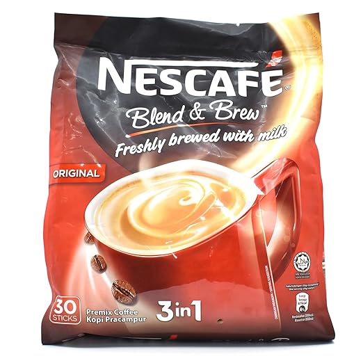 Nestle-Nescafe 3-in-1 Blend and Brew Premix Coffee, 30 Sticks: Amazon ...
