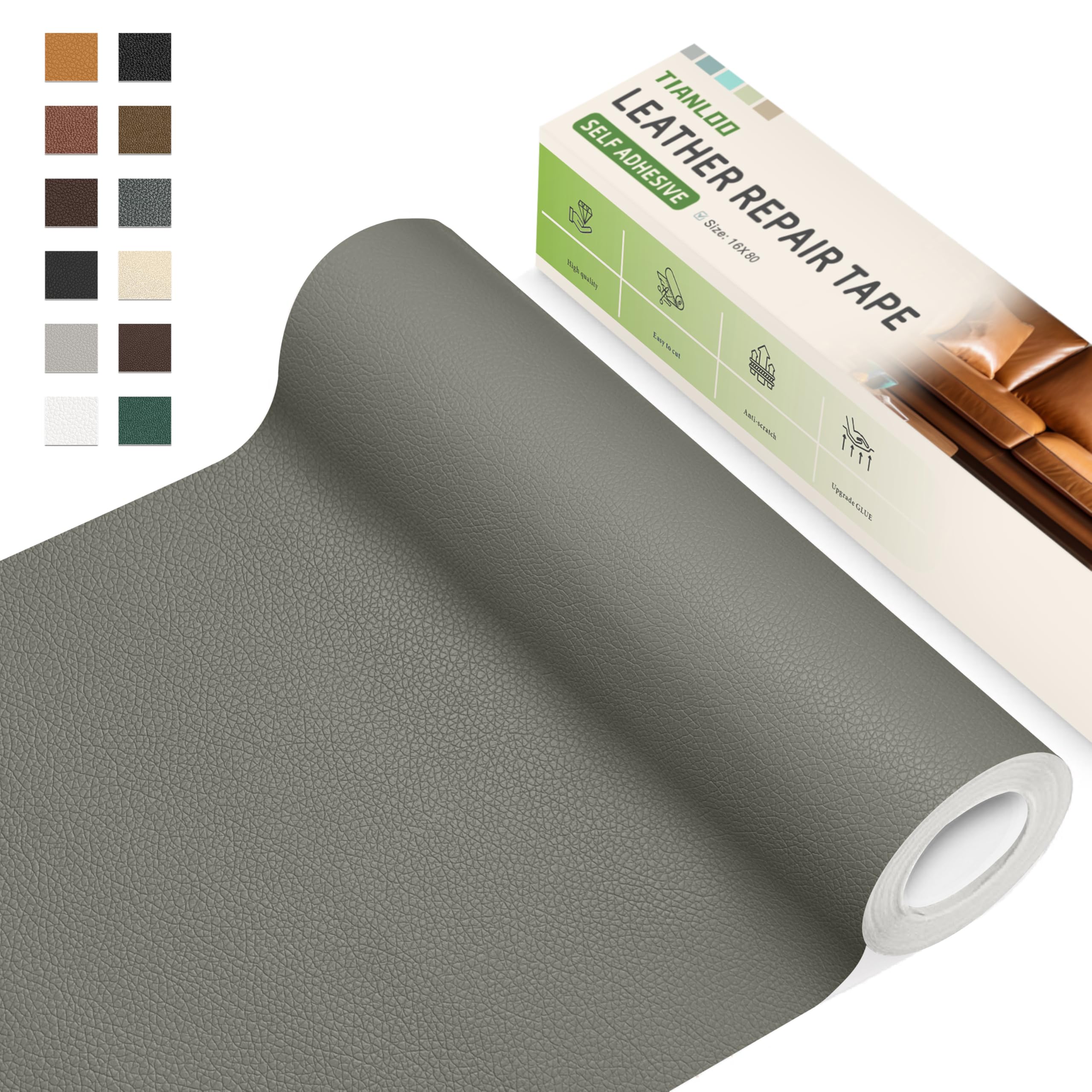 TIANLDD Leather Repair Tape?16x80 Inch Self Adhesive Leather Repair ...