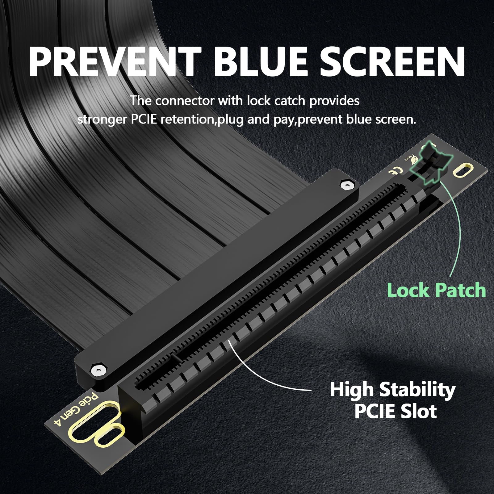 Mua PCIe 4.0 Riser Cable, Vertical Mount GPU Extension 200mm 90 Degree ...
