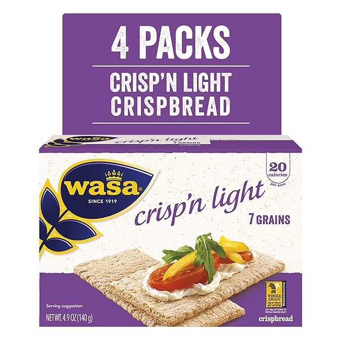 Amazon.com: Wasa Crisp’N Light 7 Grains Crispbread, 4.9 Oz (Pack Of 4 ...