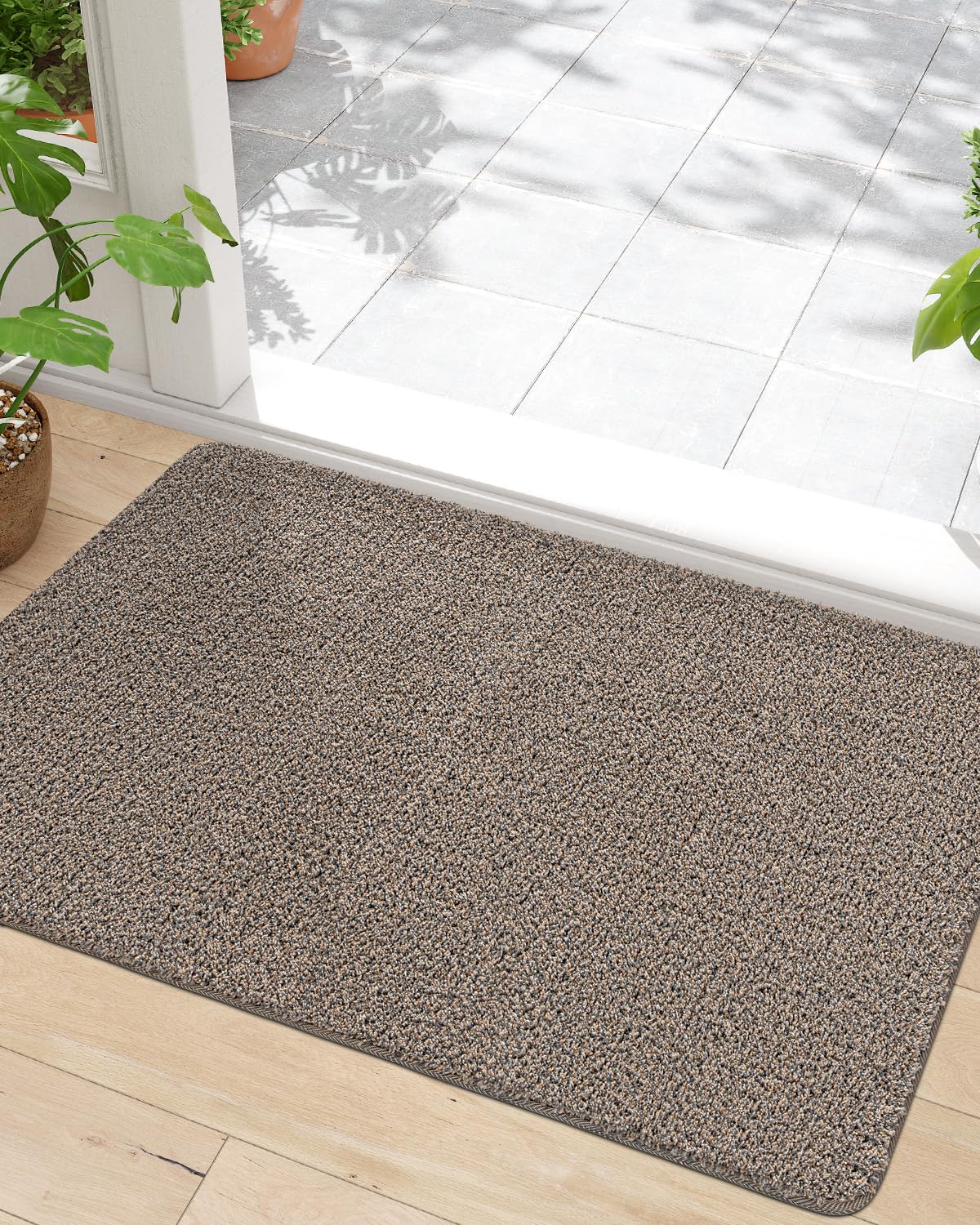 LUMI Indoor Door Mat, Non Slip Absorbent Dirt Trapper Entrance Mat, Low ...