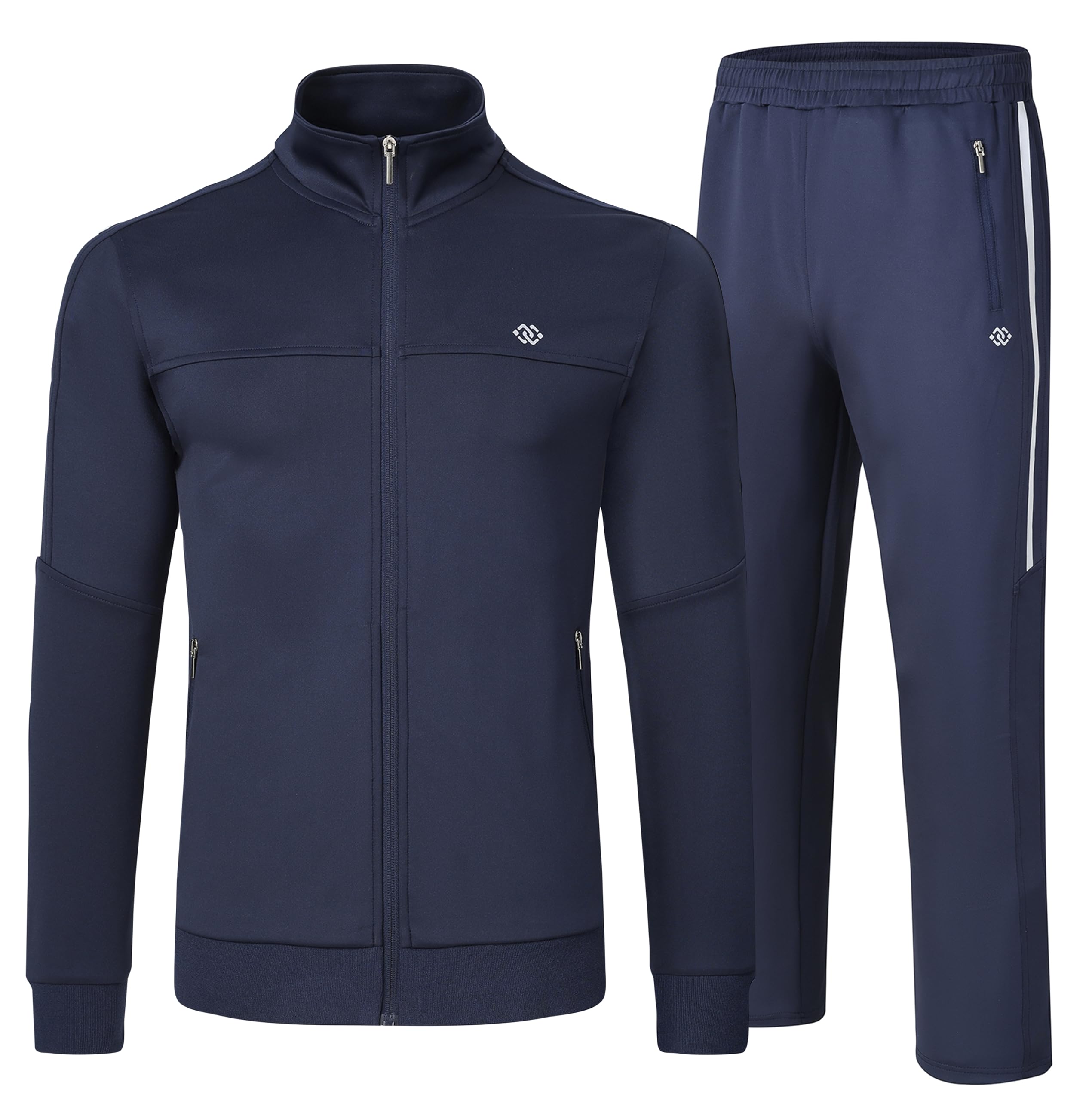 MoFiz Mens 2 Piece Tracksuits Full Zip up Casual Athletic Sweatsuit Long Sleeve Jogging Jacket ...