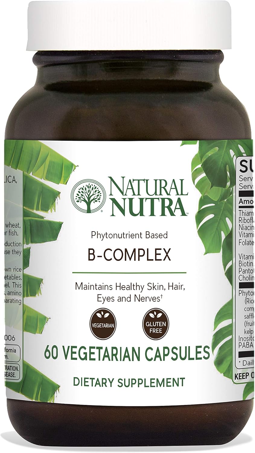 Natural Nutra Vitamin B Complex with Niacin, Folic Acid, Biotin, Whole ...