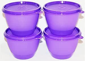 Amazon.com: Tupperware Set of 4 Refrigerator Bowls 14 Ounces Fridge ...