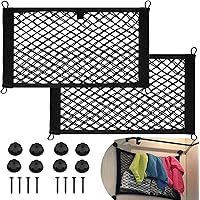 Amazon.com: RED WOLF 2 Layer Small Mesh Cargo Net Elastic Storage Netting 2 Pcs Stretchable Car ...