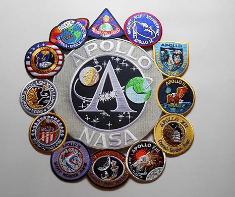 Amazon.com : Apollo Mission Patch Collage Apollo 1, 7, 8, 9, 10, 11, 12 ...