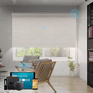 Amazon.com: SmartWings Motorized Roller Shades Work with Homekit, 100% ...