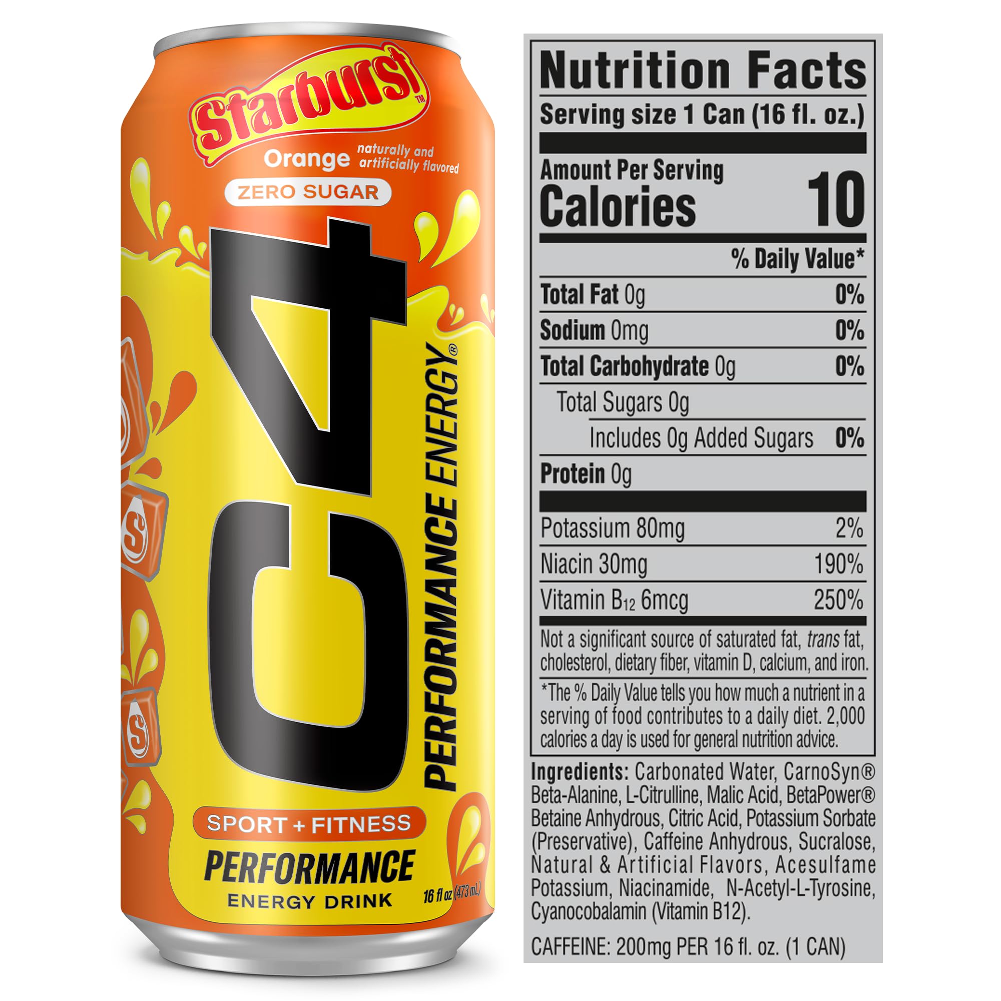 Mua C4 Performance Energy Drink | STARBUST™ Orange | Zero Sugar ...