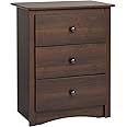 Amazon.com: Prepac Fremont Nightstand, Tall 3-Drawer, Espresso : Home ...