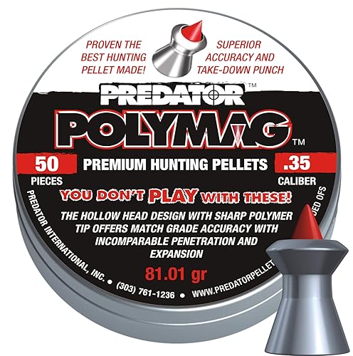Predator | Polymag Air Gun Pellets - Hollow-Point, Polymer-Tip ...
