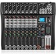 Amazon.com: Professional Audio mixer，8 channel mixer sound Board mixer ...