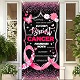 Amazon.com: Preboun Breast Cancer Awareness Door Banner Backdrop ...