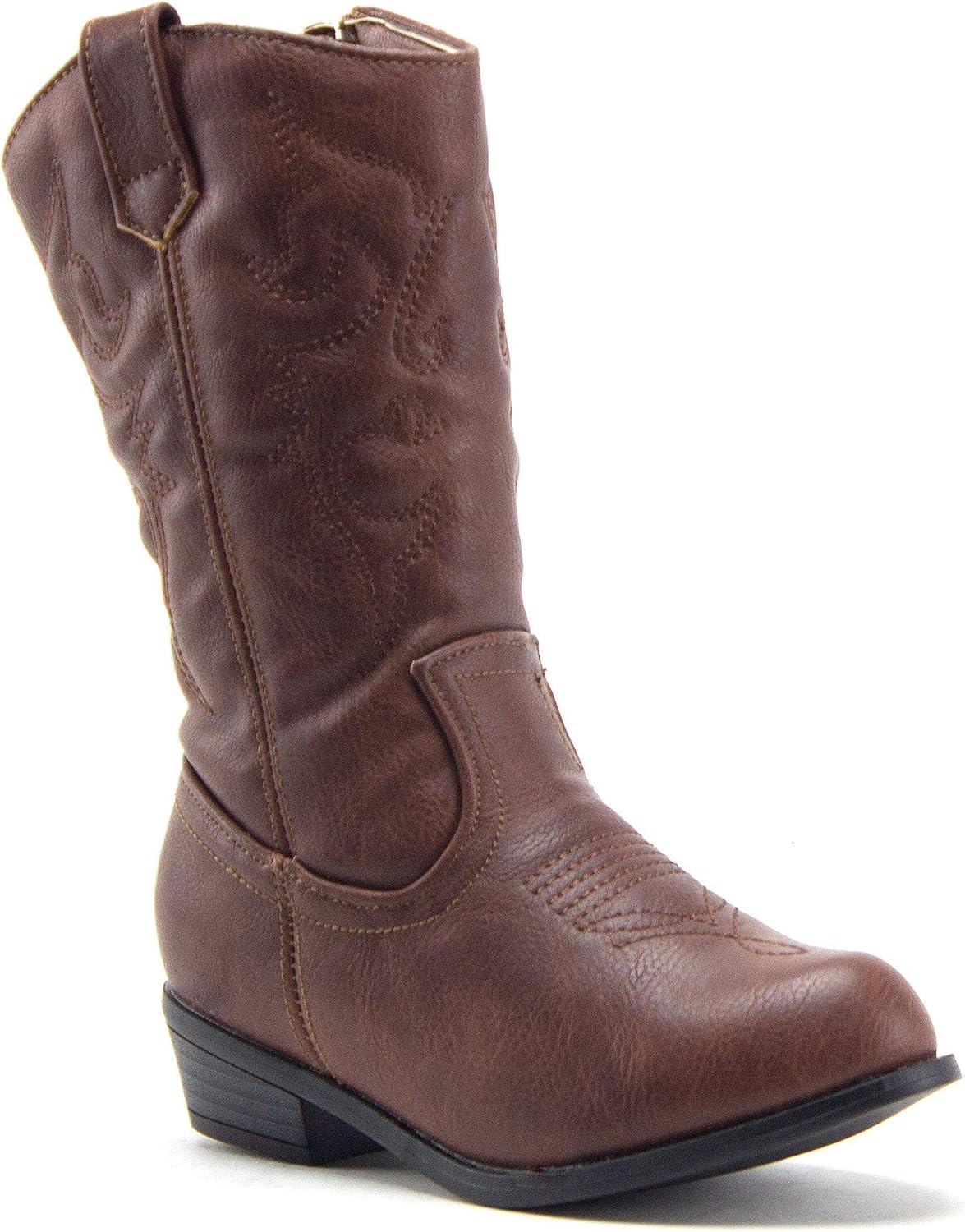 Amazon.com | Jazamé Little Kids' Girls Tall Stitched Western Cowboy ...