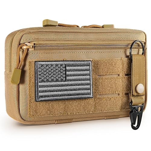 FRTKK Tactical Molle Admin Pouch Utility Laser Cut EDC Tool Pouch Bag Horizontal Modular Pouches ...