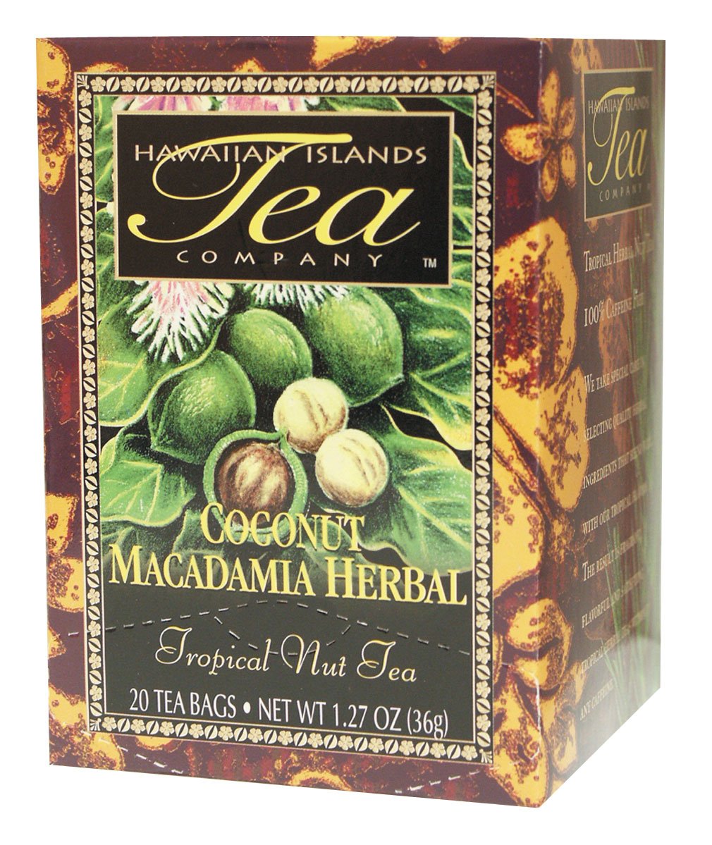 Amazon.com : Hawaiian Islands Coconut Macadamia Herbal Tea, All Natural ...