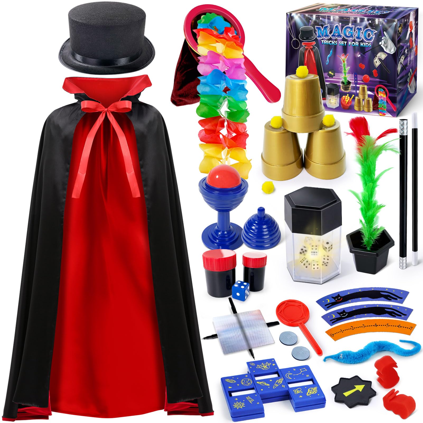Heyzeibo Magic Kit, Magic Set with Instructions for Each Trick for Kids ...