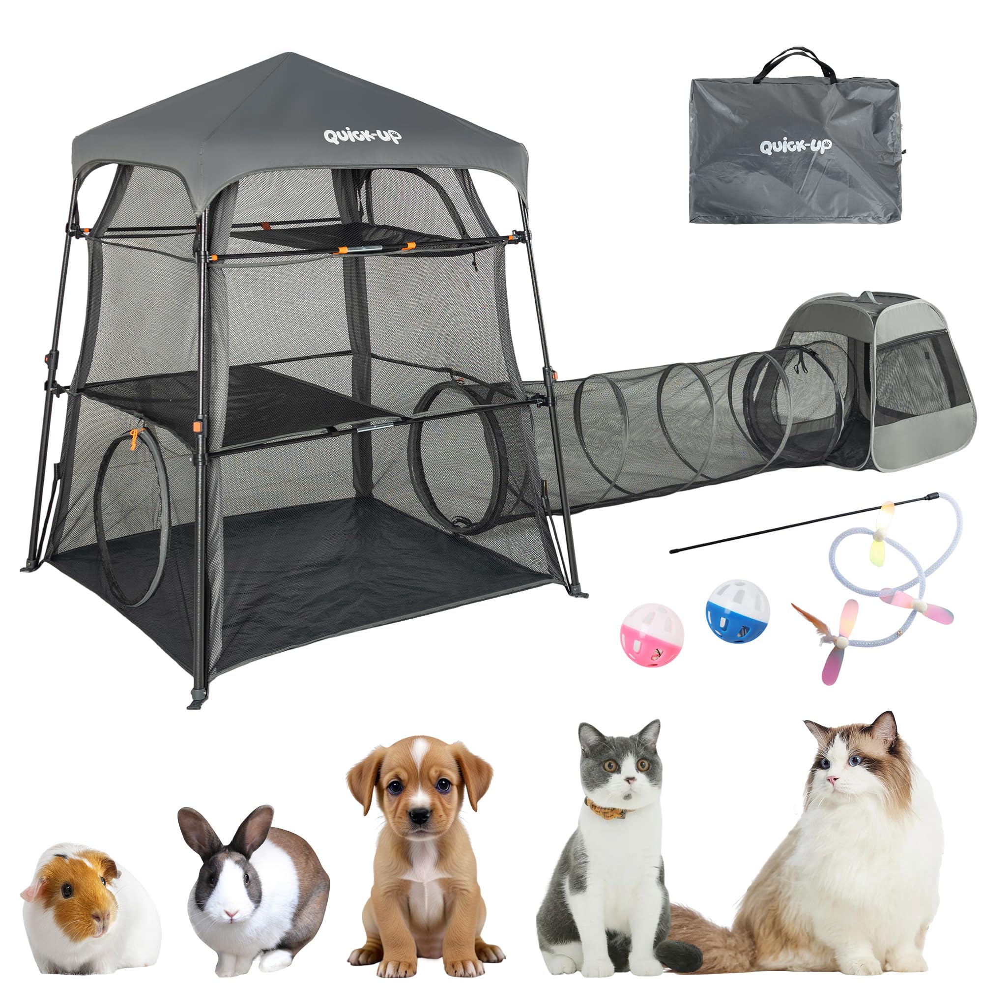 Extra Large Outdoor Cat Enclosure for Indoor and Outdoor, 3 in 1 Cat ...