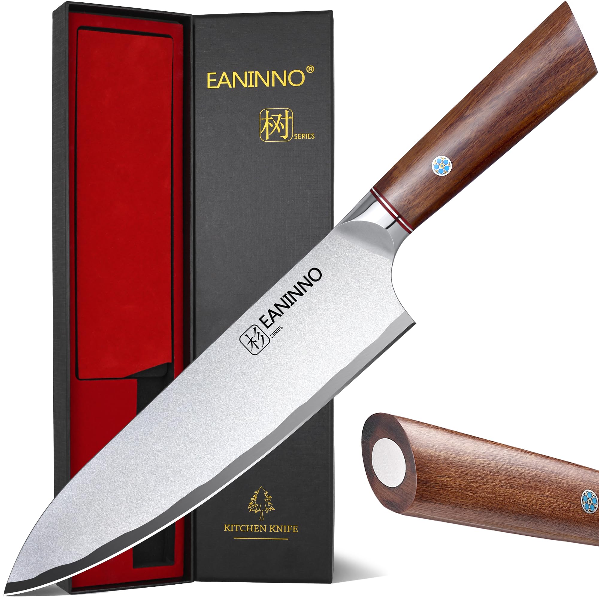 EANINNO Chef Knife 8 inch Sharp Kitchen Knife, Japanese High Carbon ...