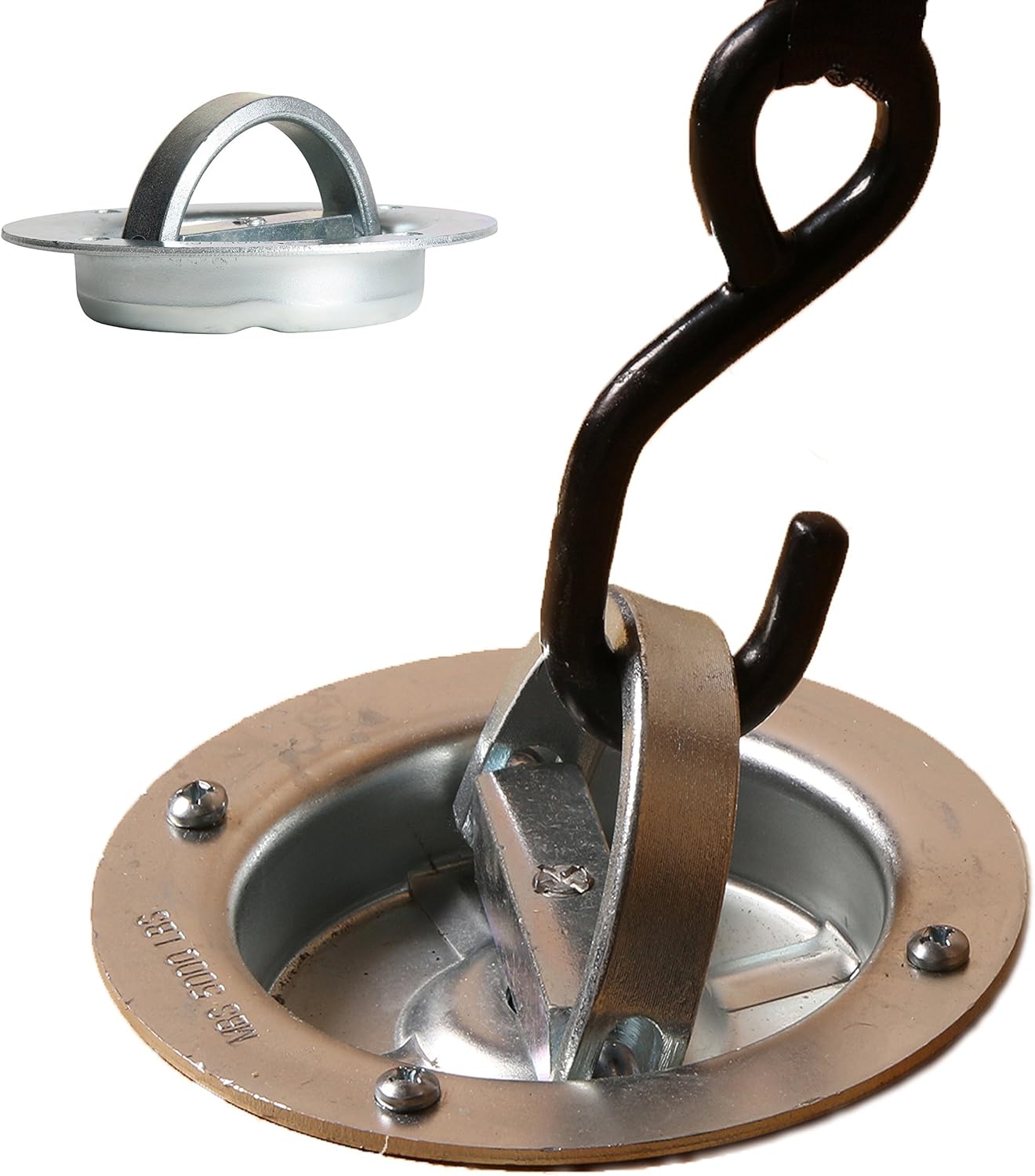 4 D Ring Tie-Down Anchors, Rotating Recessed Pan Fitting to Secure ...