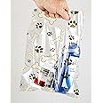 Amazon.com: 100 Pcs Pet Themed Print Bags — Dog Bone & Paw Print ...