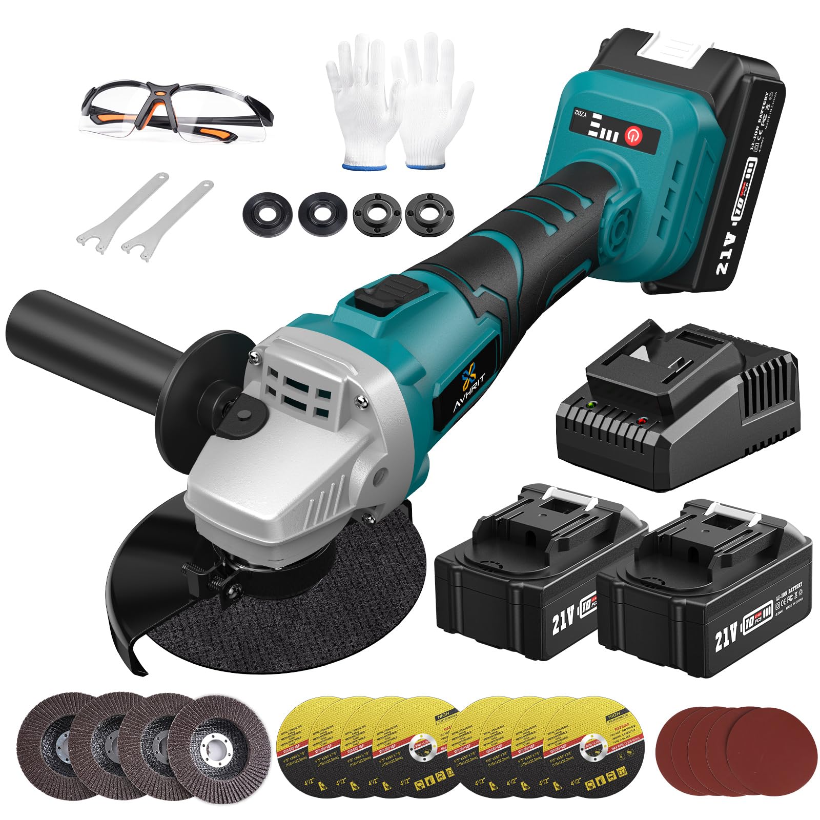 Mua 21V Cordless Angle Grinder, 4-1/2'' Power Angle Grinder Tools with ...