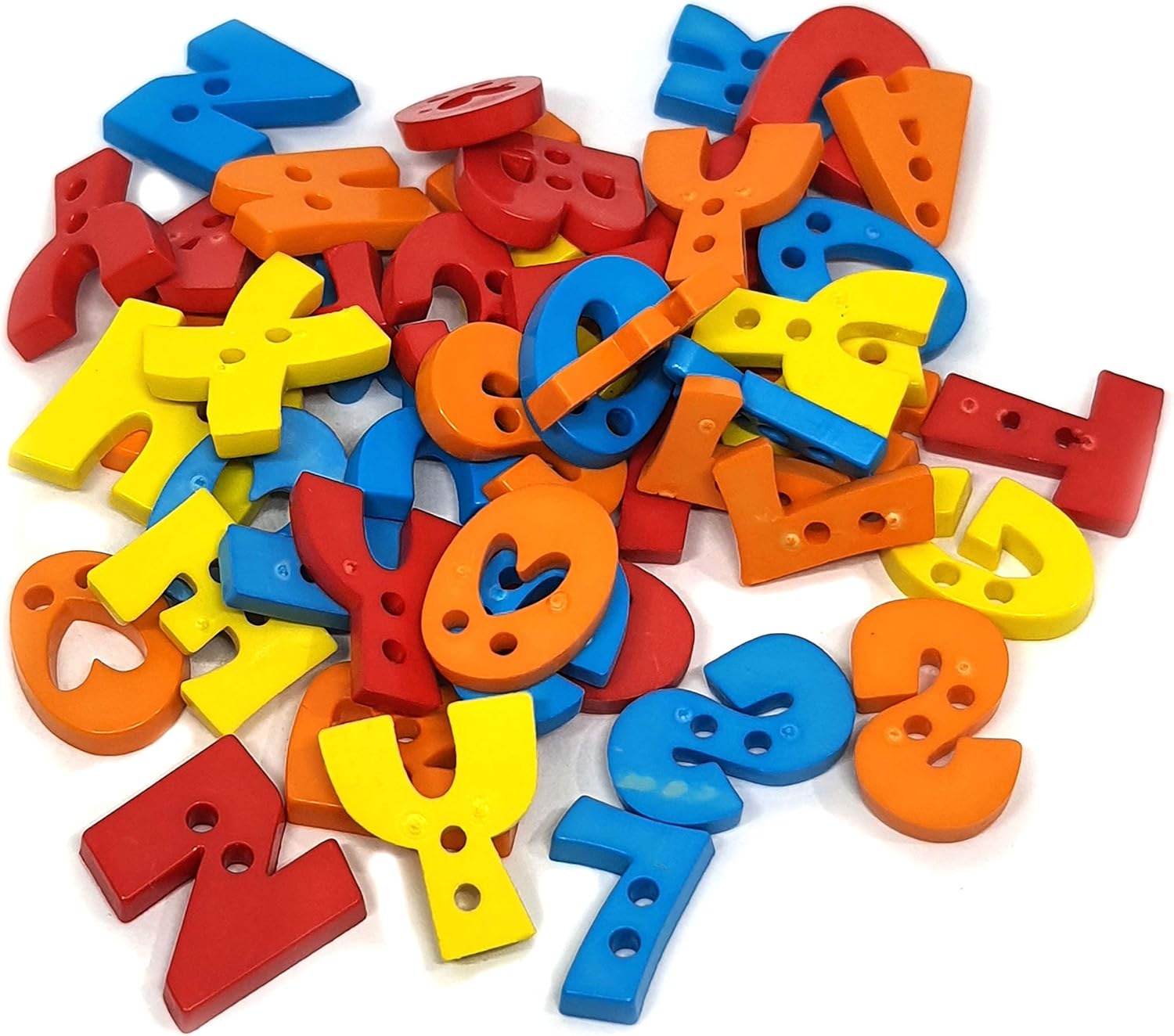 Amazon.com: 50 pcs Assorted A B C Letter Alphabet buttons 2 holes for ...