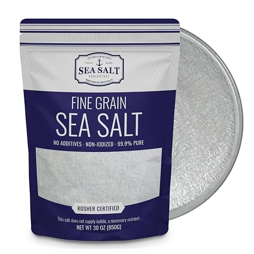 Fine Grain Sea Salt, Pure Non-Iodized Baja Fine Sea Salt for Mineral ...