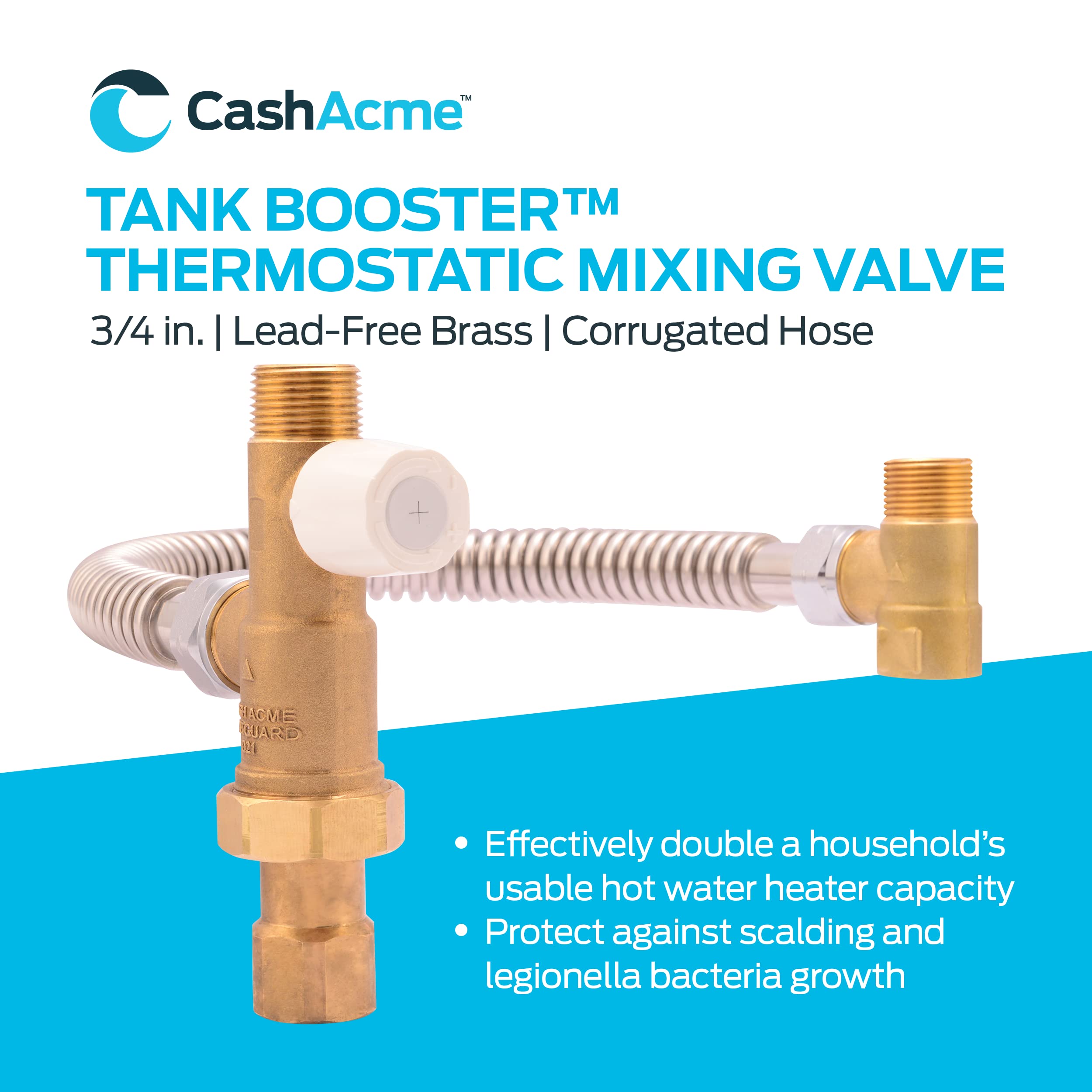 Mua Cash Acme 3/4 Inch Tank Booster Water Heater Thermostatic Mixing ...