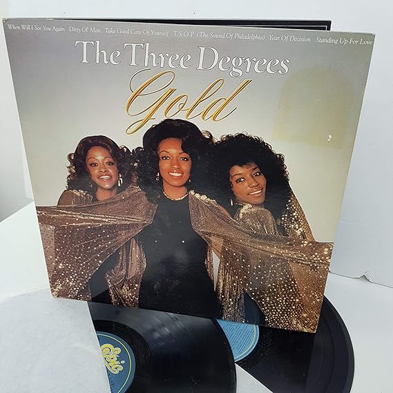 THE THREE DEGREES - Gold, 2x12 inch LP, COMP., EPC 22110, blue label ...
