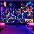 Amazon.com: Bzhilja Blacklight Japanese Anime Tapestry, UV Reactive ...