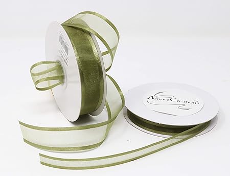 Amazon.com: Sage Organza Ribbon With Satin Edge-25 Yards X 7/8 Inches