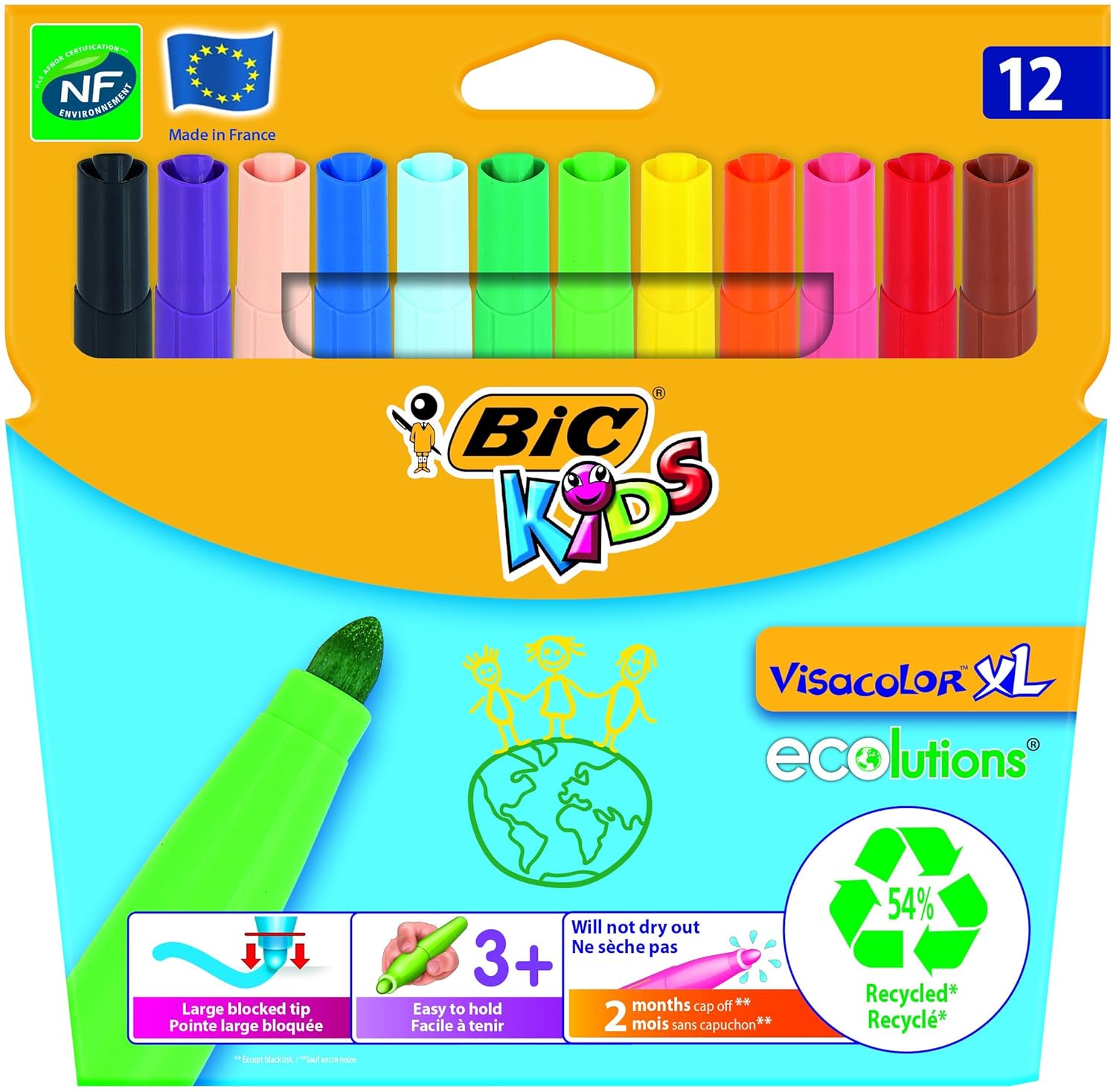 Amazon.com : Bic - Boite de 12 feutres Visacolor Bic : Office Products