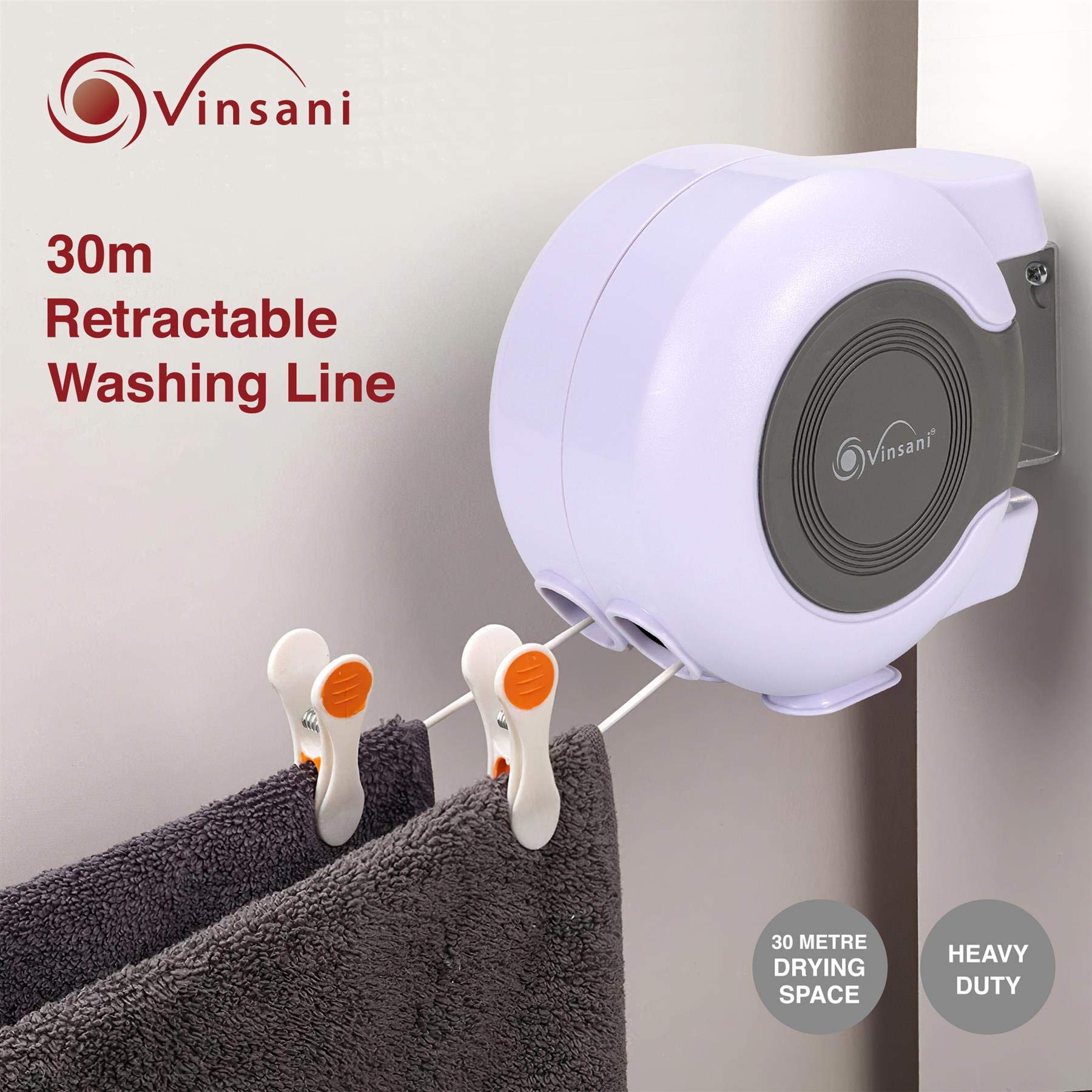 Mua Vinsani 30 metre Retractable Reel Clothes lines Washing Line with ...