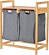 ToiletTree Products Bamboo Laundry Hamper with Dual Compartments – Two ...